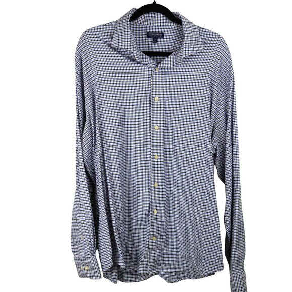 Peter Millar | Shirts | Peter Millar Mens Button Up Shirt Size Xl Blue Checkered Academia Preppy ...